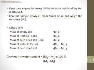 Soil moisture measurement | PPTX