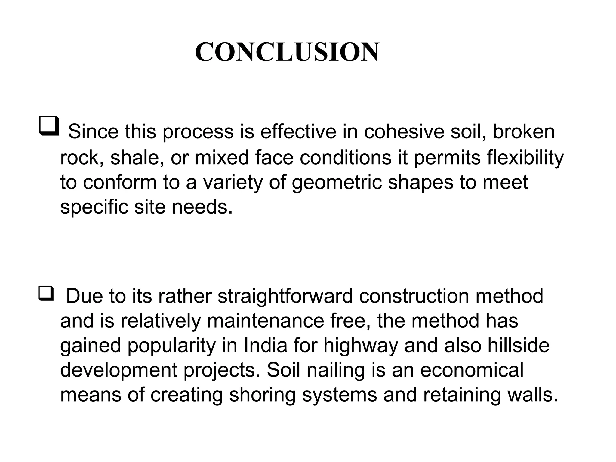 Soil nailing/Soil Reinforcement Technique | PPT