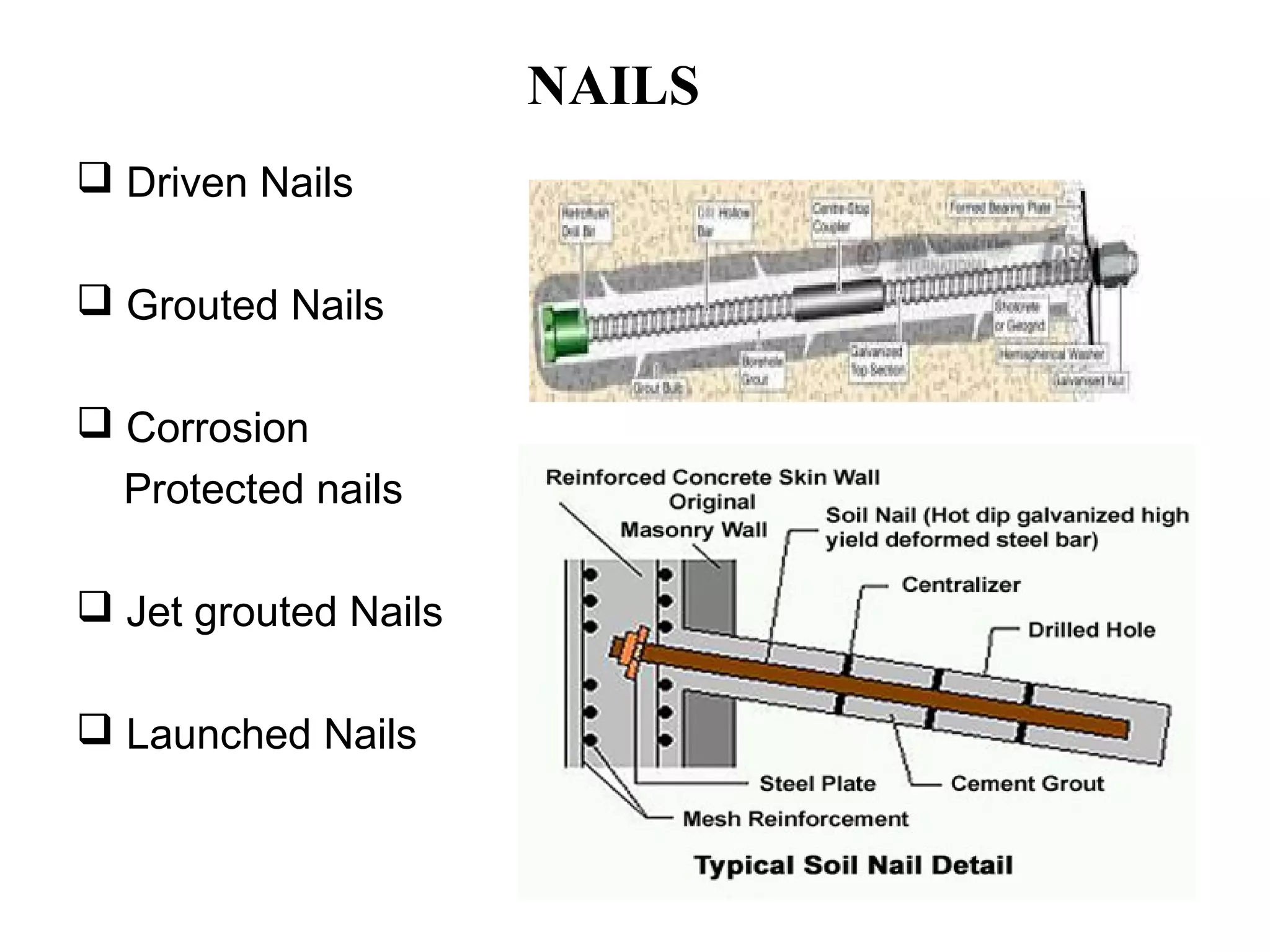 Soil nailing/Soil Reinforcement Technique | PPT