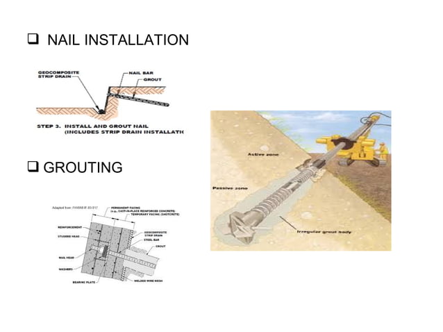 Soil nailing/Soil Reinforcement Technique | PPT
