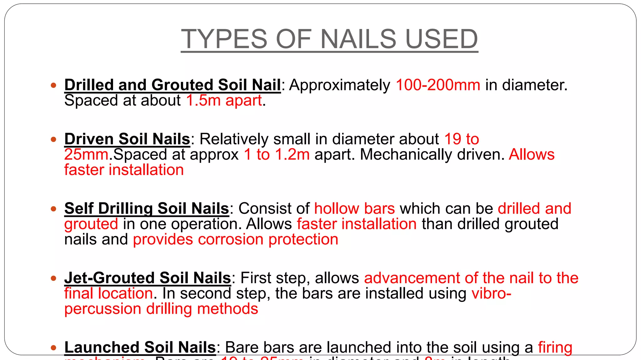 Soil nailing ppt by ankush choudhury | PPTX