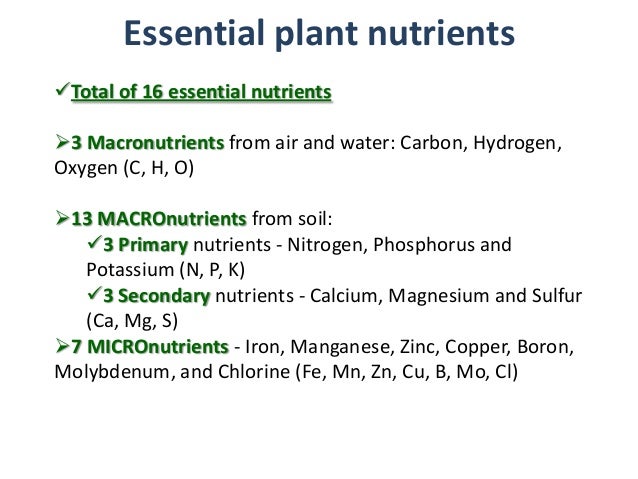 Soil nutrients