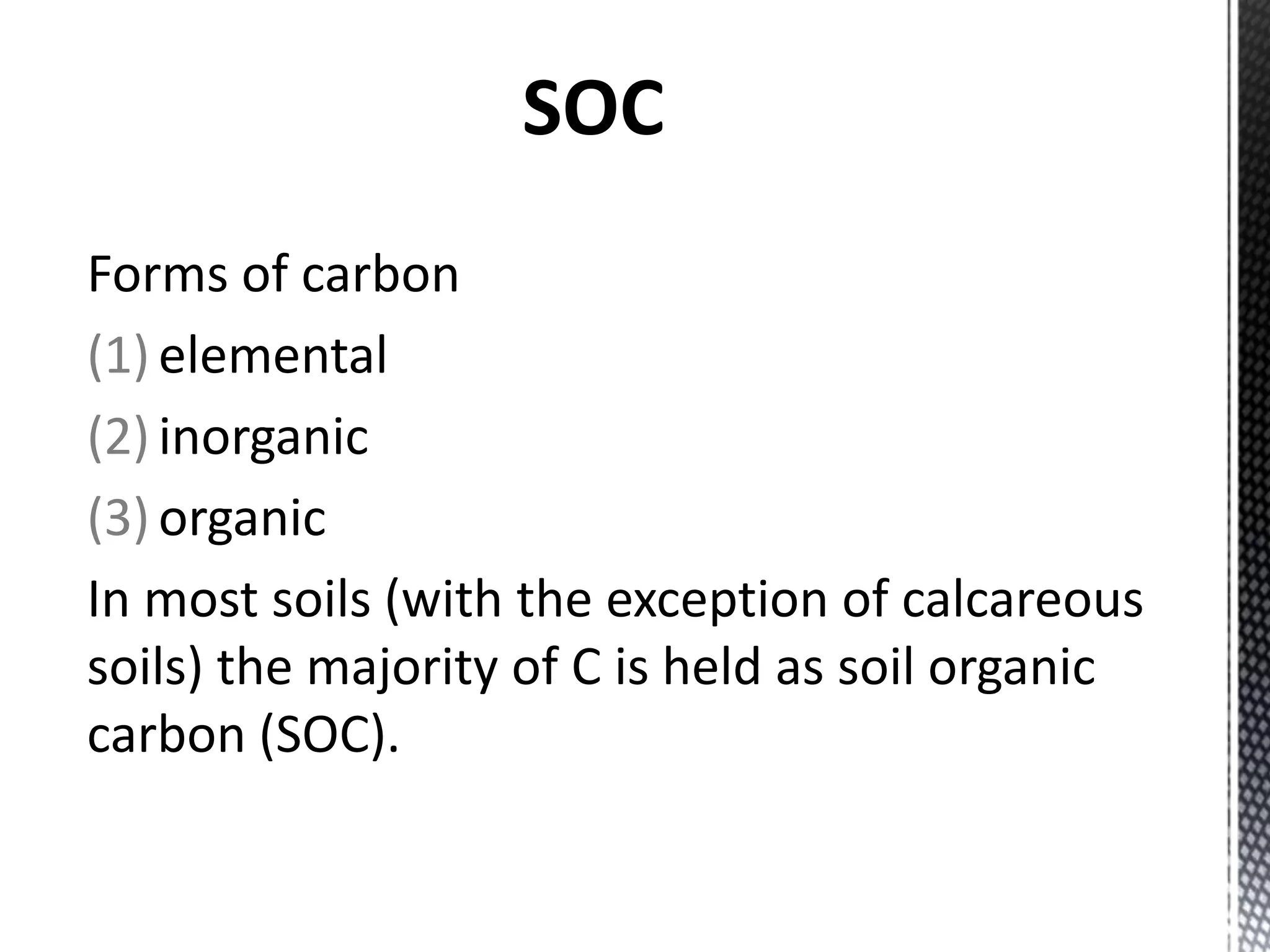 Soil organic carbon analysis techniques | PPTX