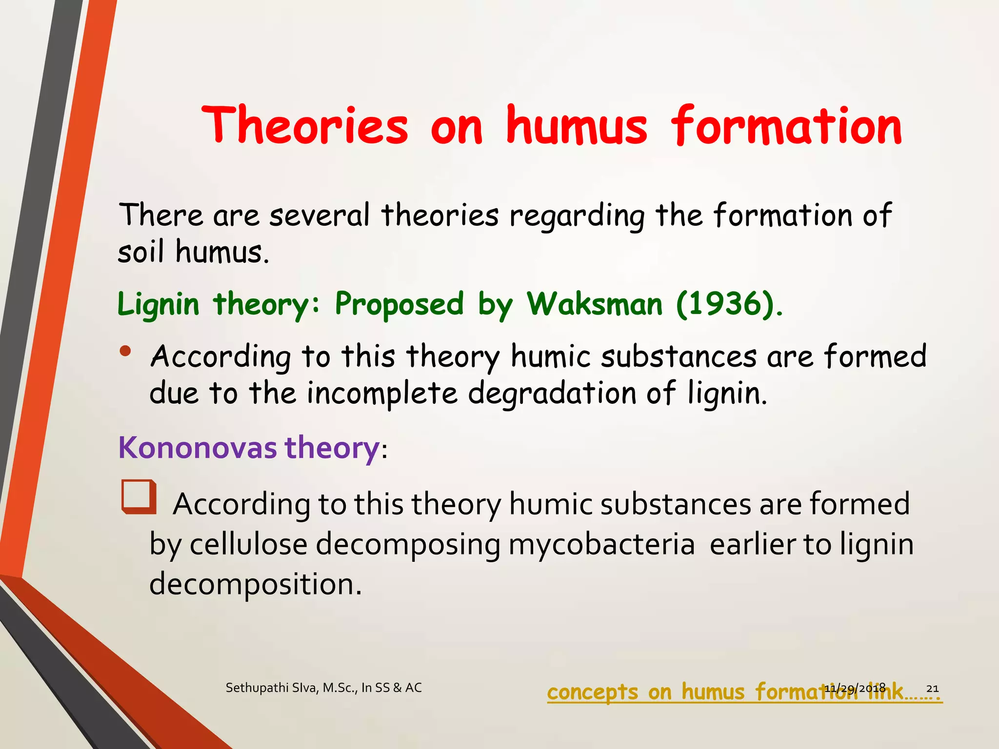 Soil organic matter and Humic substances | PPTX