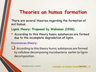 Soil organic matter and Humic substances | PPTX