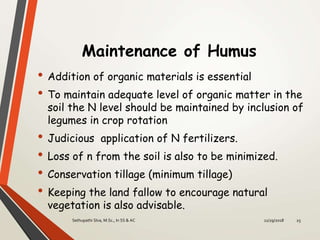 Soil organic matter and Humic substances | PPTX