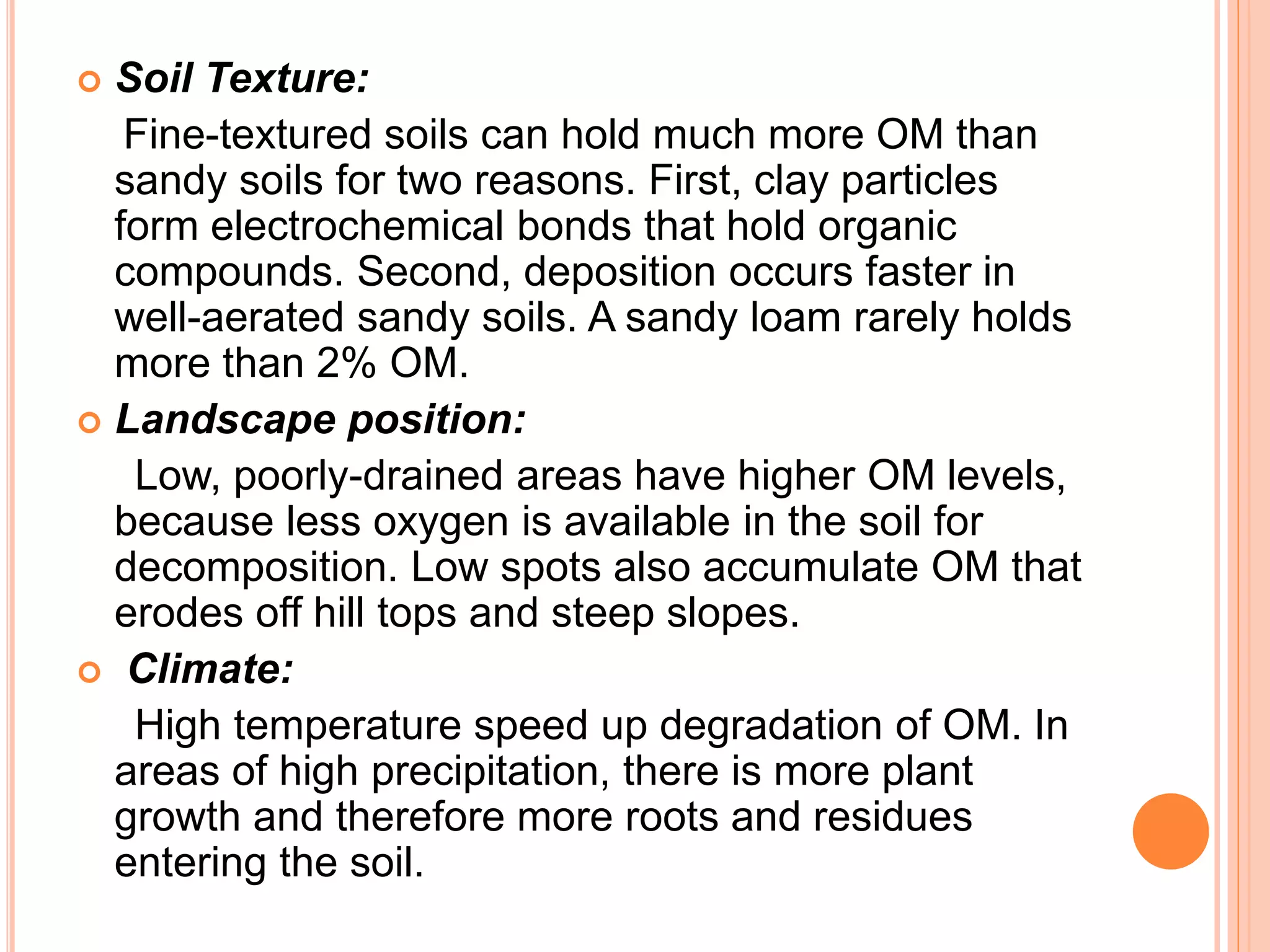 Soil Organic Matter(SOM) - Effects | PPTX