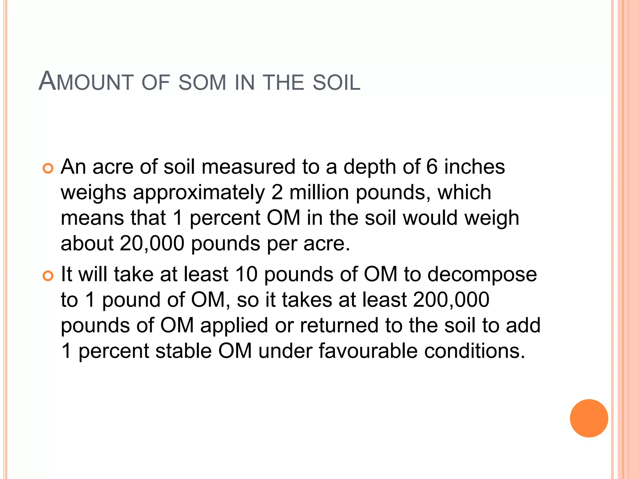 Soil Organic Matter(SOM) - Effects | PPTX