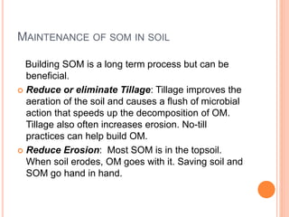 Soil Organic Matter(SOM) - Effects | PPTX
