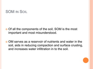Soil Organic Matter(SOM) - Effects | PPTX