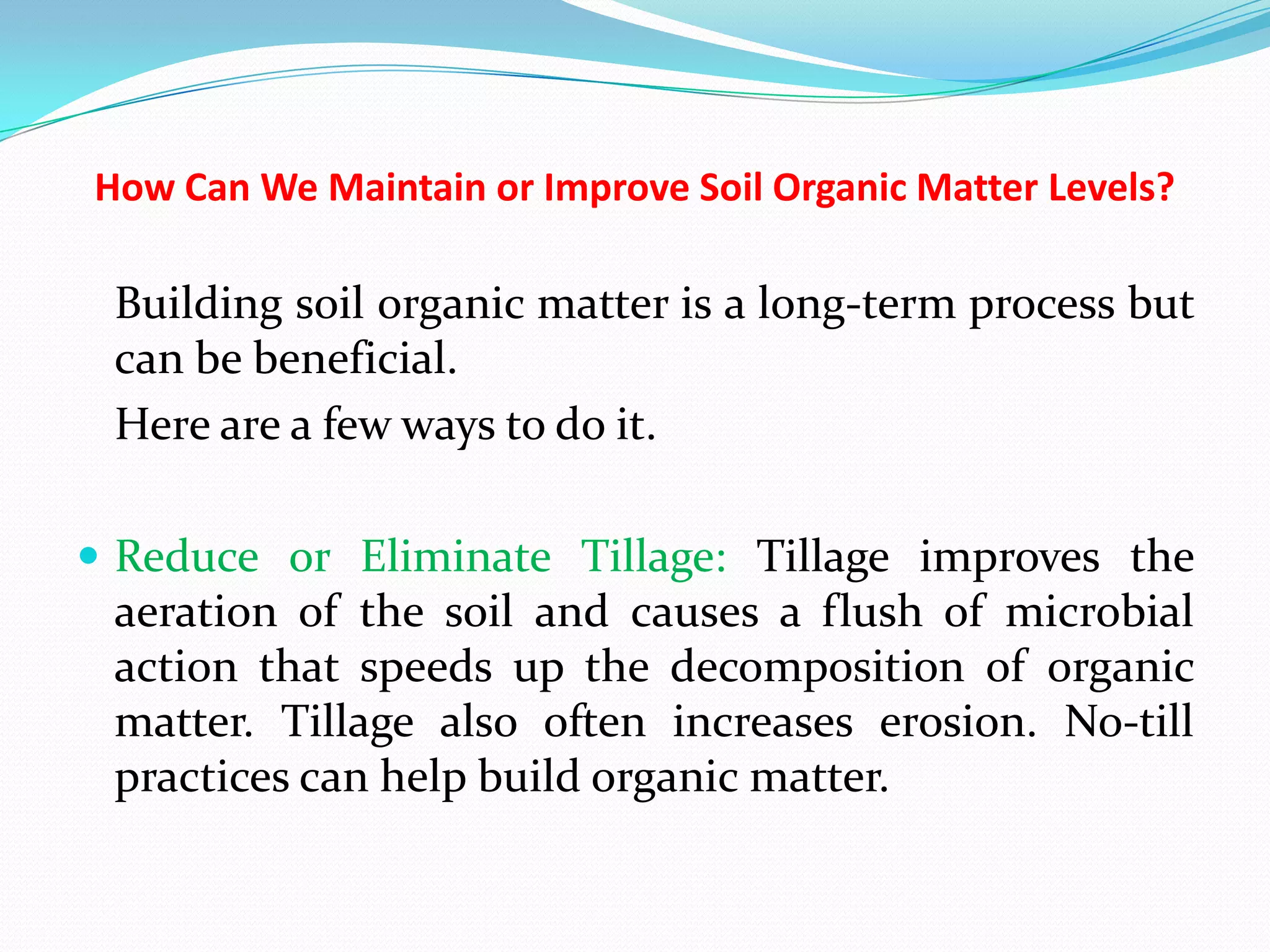 Soil organic matter pp | PPTX
