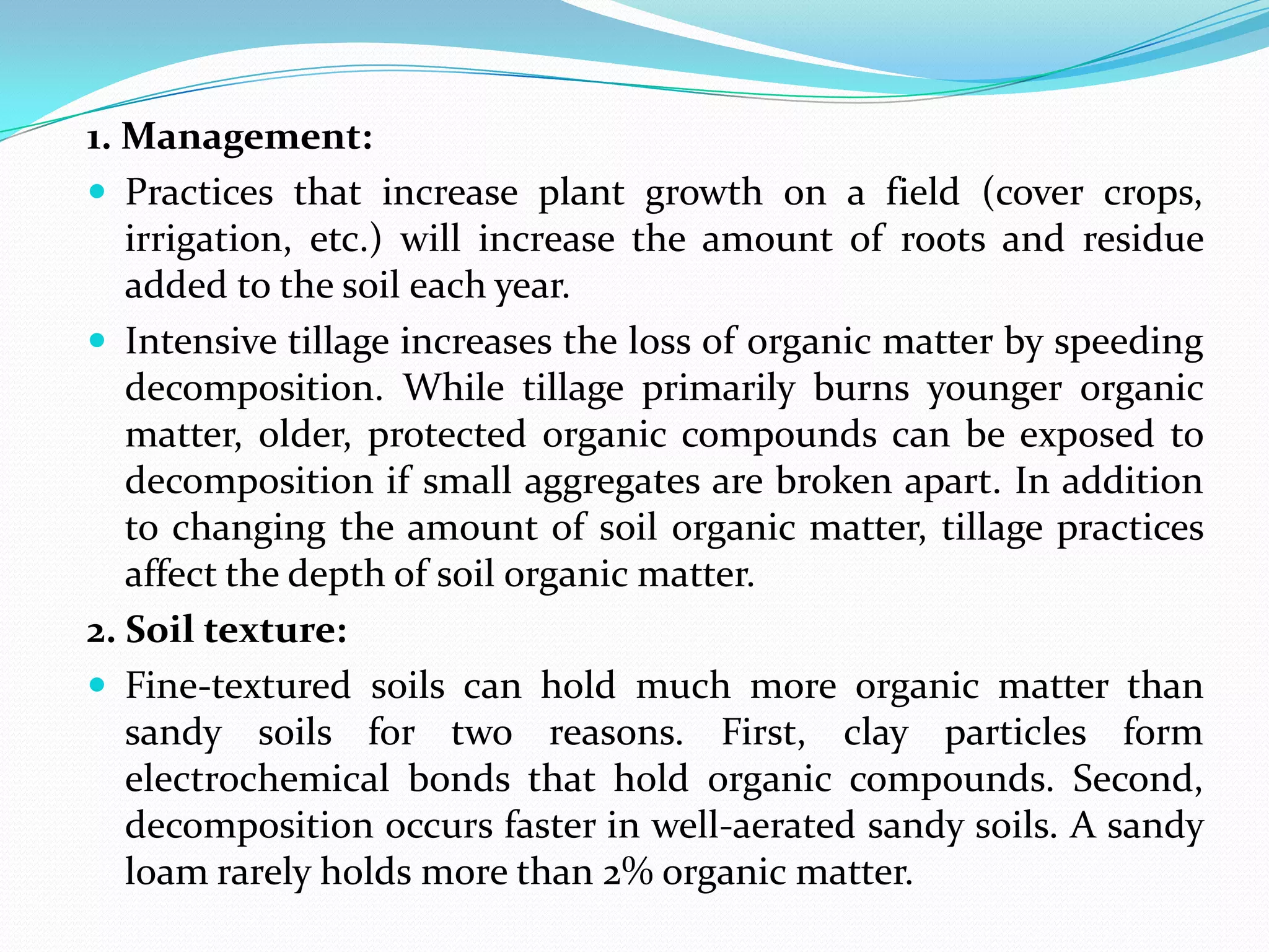 Soil organic matter pp | PPTX