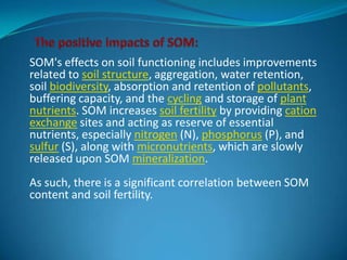 Soil organic matter pp | PPTX