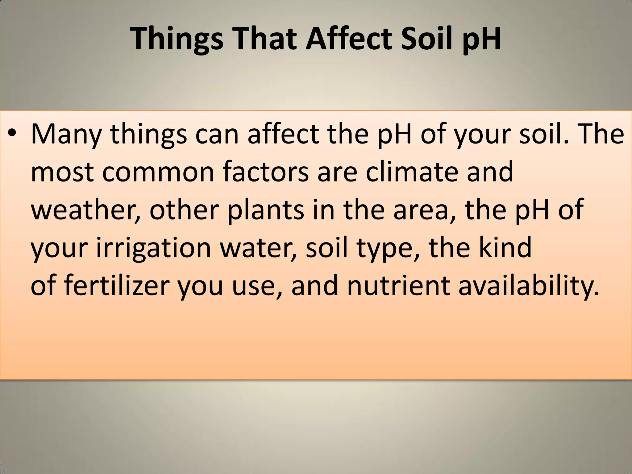 Determination of Soil Reaction (pH): Theoretical Concept and Teacher's ...