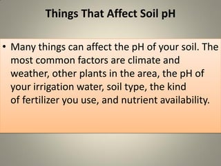 Determination of Soil Reaction (pH): Theoretical Concept and Teacher's ...