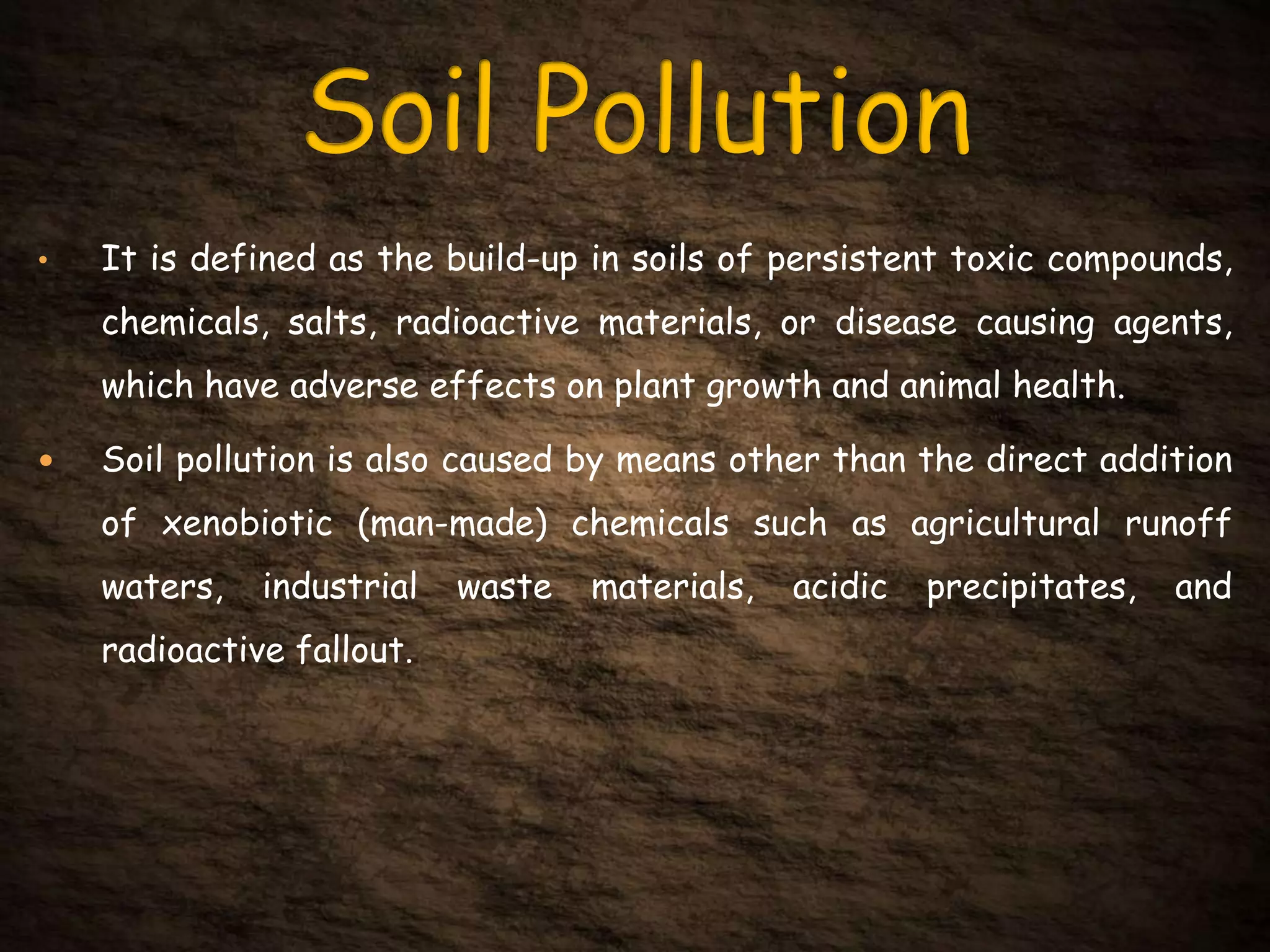 Soil pollution | PPTX