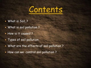 Causes Of Soil Pollution For Kids