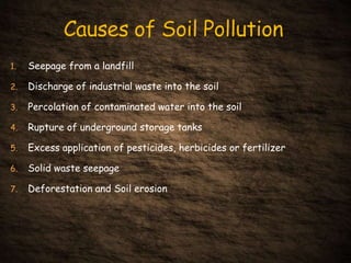 Causes Of Soil Pollution