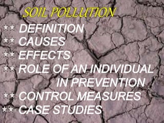 Control Of Soil Pollution Points