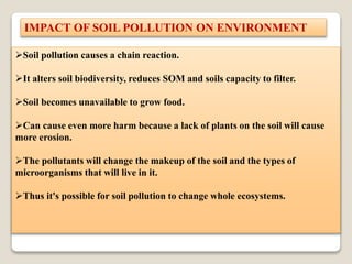 Soil pollution causes effects remedial measures | PPTX