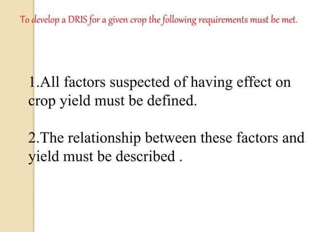 DRIS METHOD OF SOIL | PPT