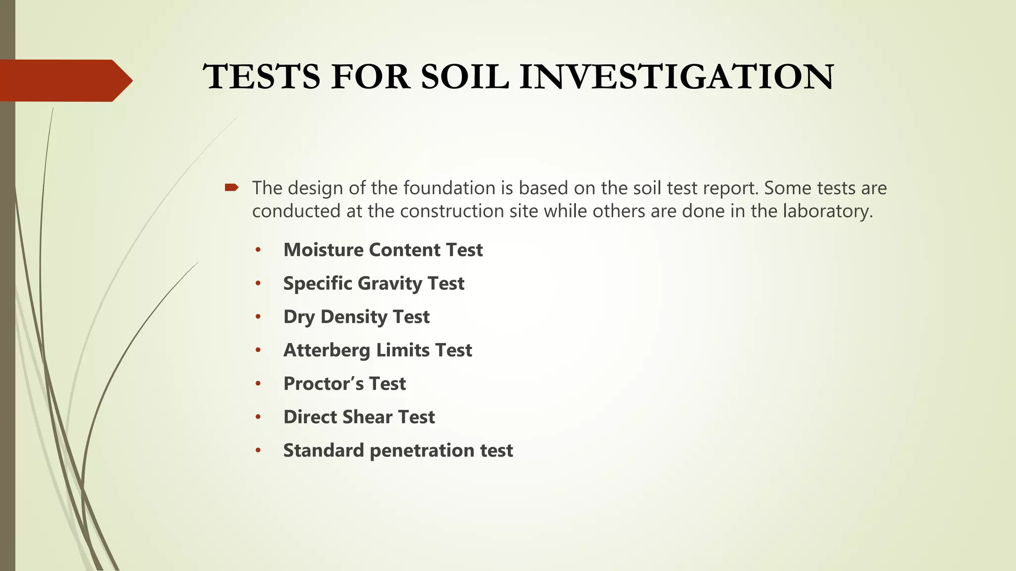Soil Investigation Report | PPTX