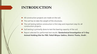 Soil Investigation Report | PPTX