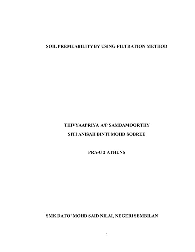 Sample Chemistry Coursework 2015 (STPM) | DOCX | Physics | Science