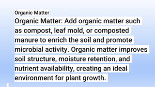 Soil Preparation and Fertilization For Garden design.pptx