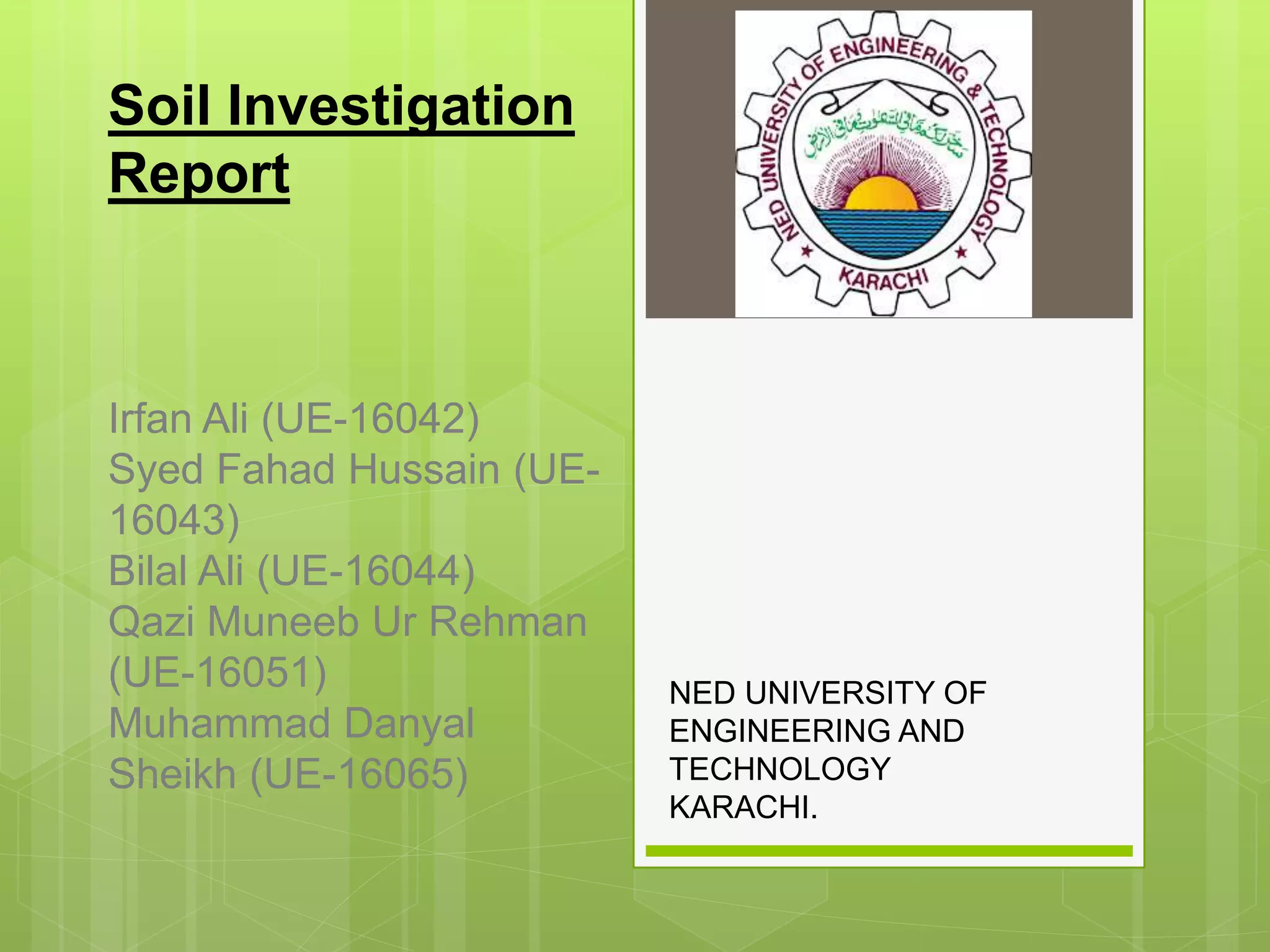 Soil Investigation Report | PPTX | Geography | Science