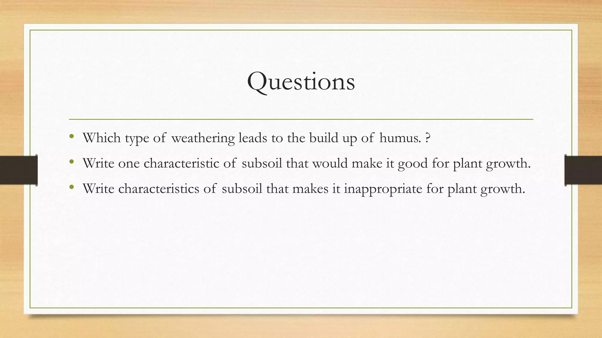 Soil profile | PPTX