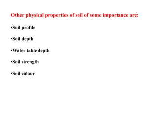 Soil properties and concepts | PPTX