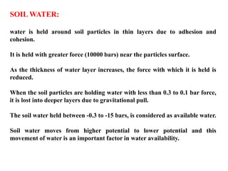 Soil properties and concepts | PPTX