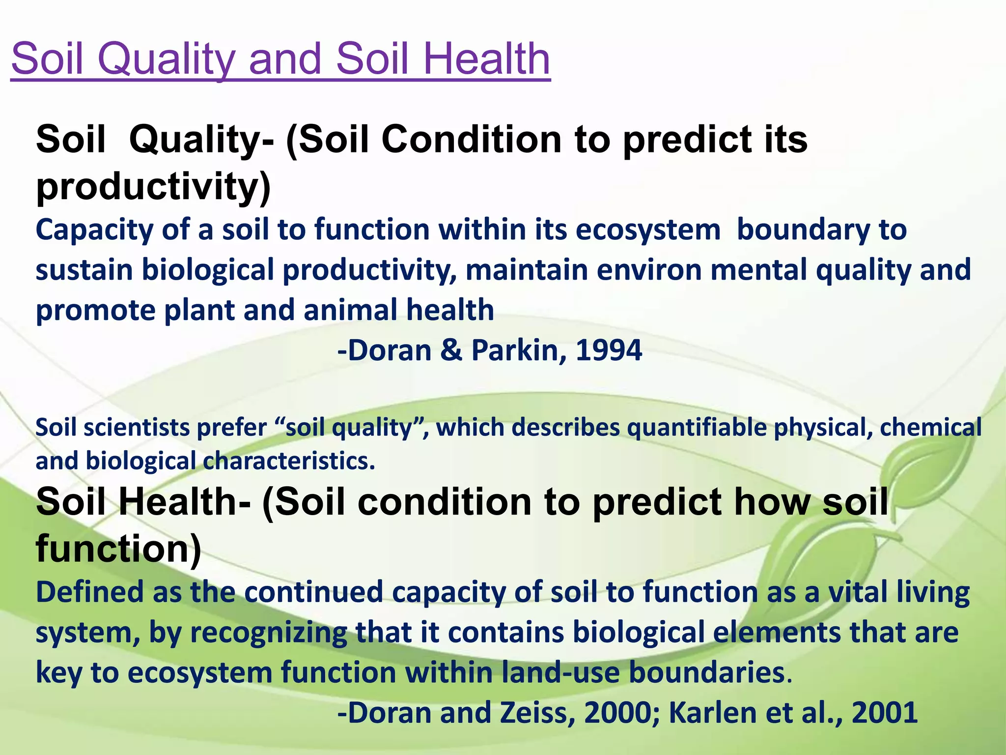 Soil quality | PPTX