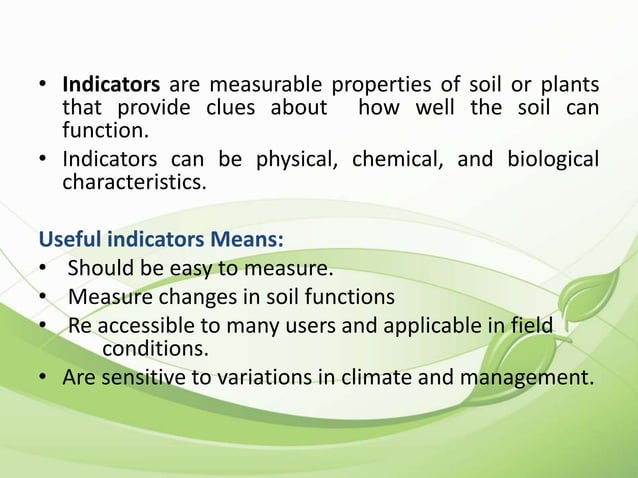 Soil quality | PPTX | Agriculture | Industries