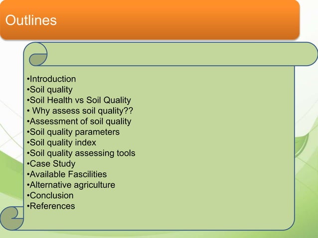 Soil quality | PPTX | Agriculture | Industries