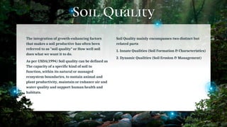 Soil quality and health soil science (ssac) | PPTX