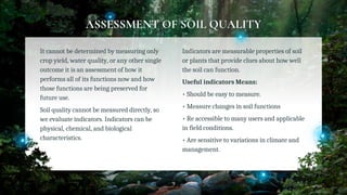 Soil quality and health soil science (ssac) | PPTX