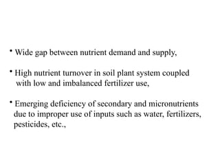Soil quality and soil health in agriculture | PPTX
