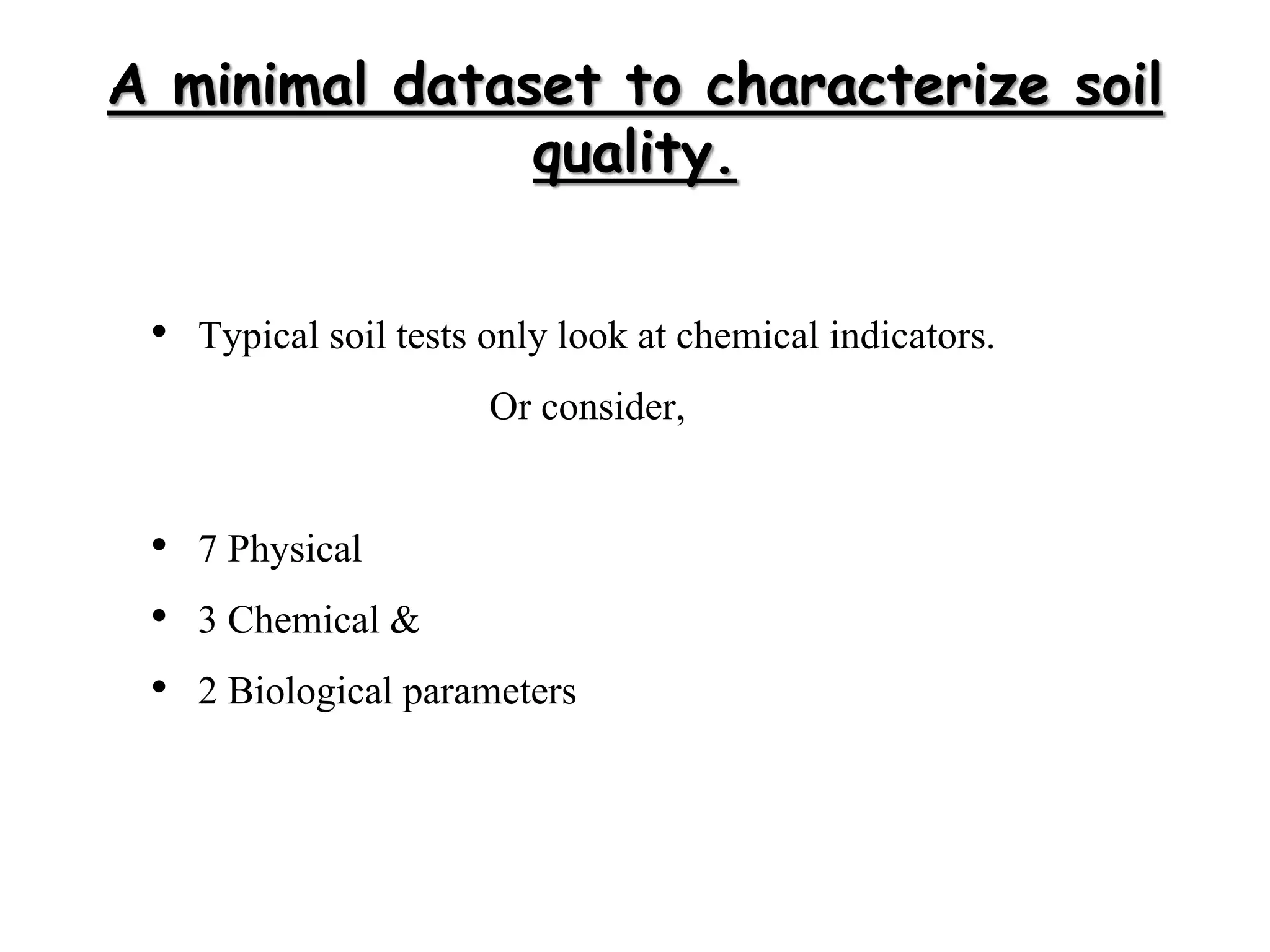 Soil quality parameters | PPTX