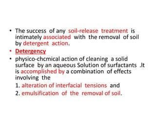 Soil release finish | PPTX