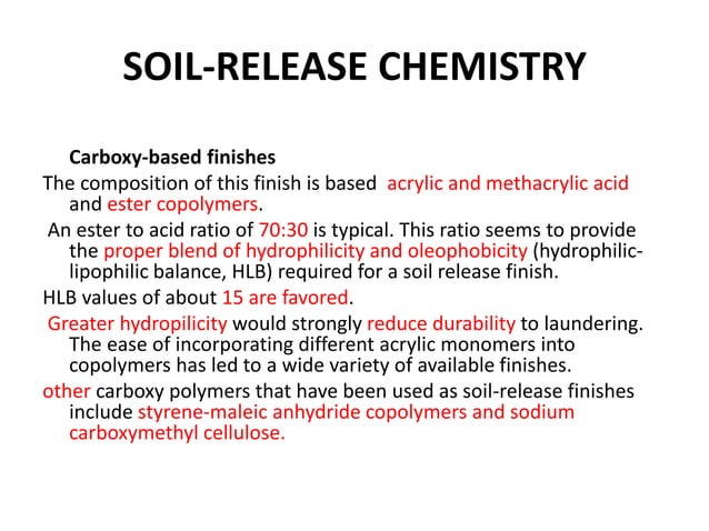 Soil release finish | PPTX
