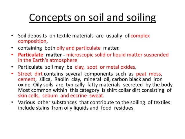 Soil release finish | PPTX