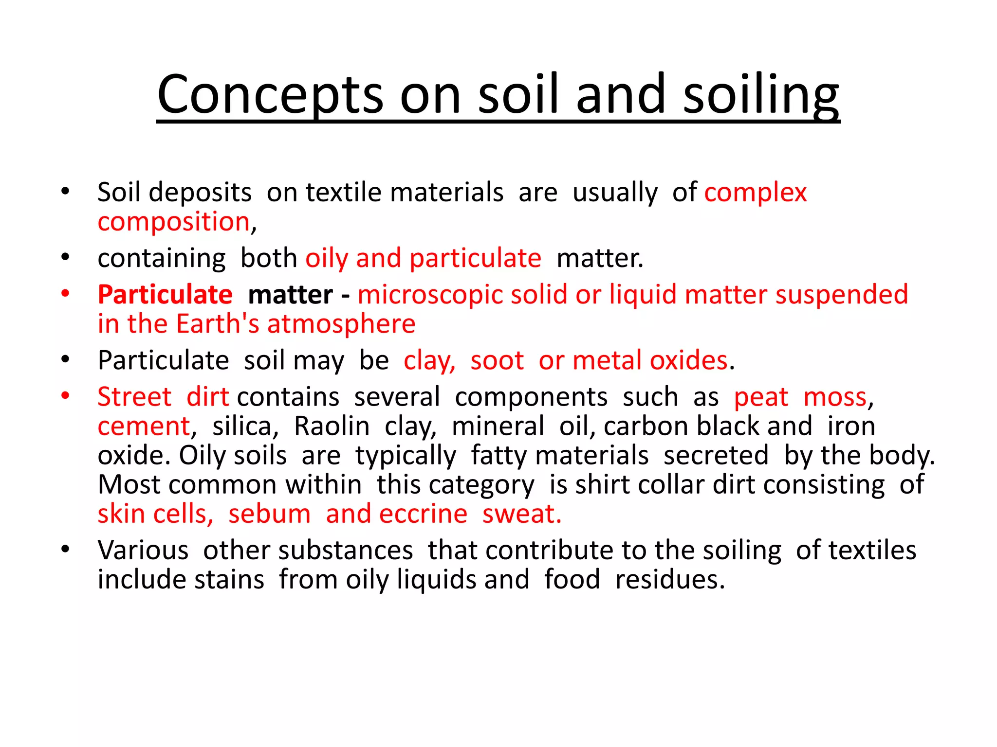 Soil release finish | PPTX