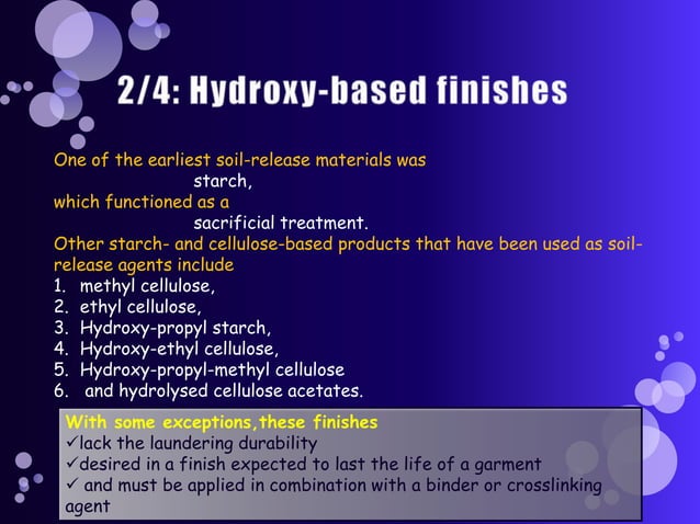 Soil release finishes | PPTX
