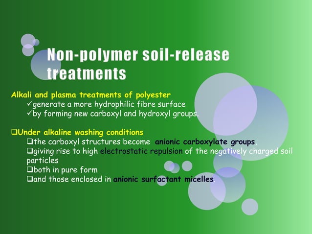 Soil release finishes | PPTX
