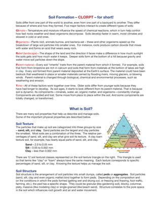 Soils Overview is very educational and helpful | PDF