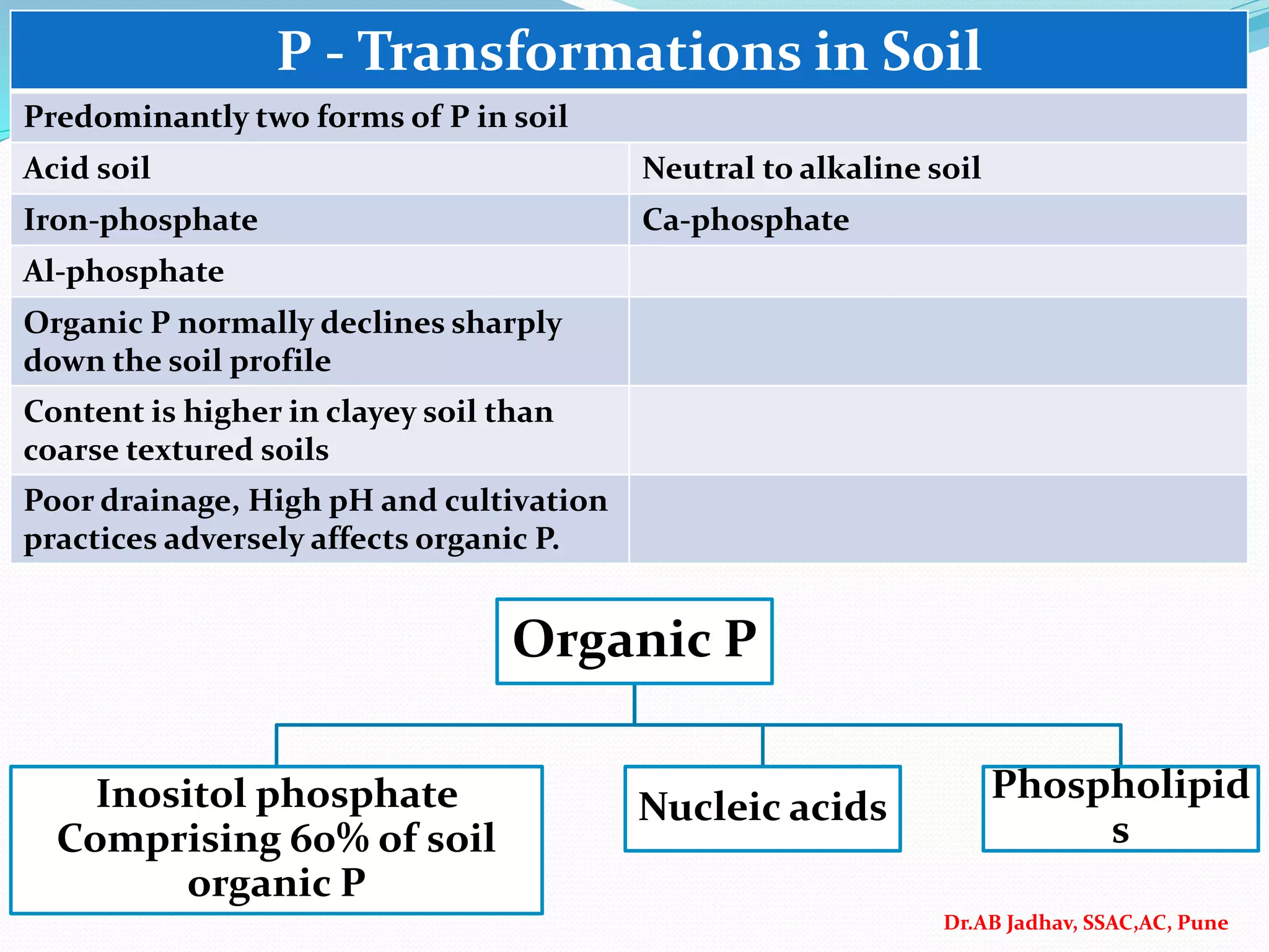 Soils 502 lecture no 18 22 phosphorus | PPTX