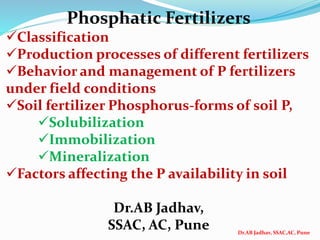 Soils 502 lecture no 18 22 phosphorus | PPTX