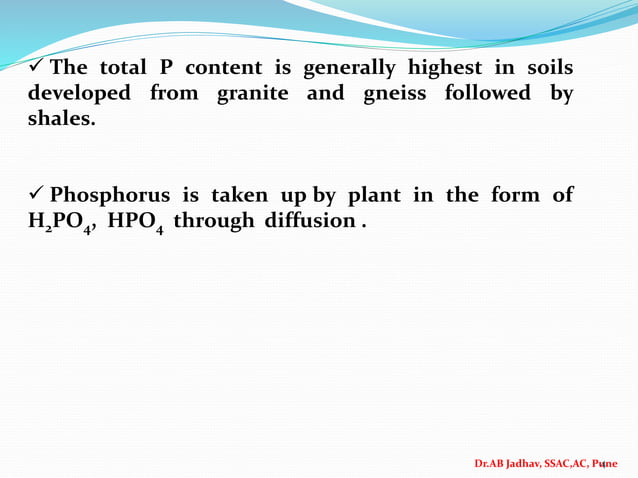 Soils 502 lecture no 18 22 phosphorus | PPTX